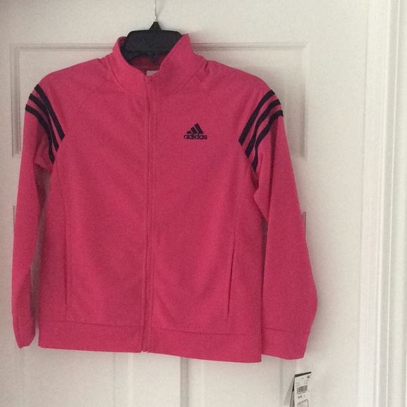 adidas | Jackets & Coats | Girls Adidas Pink And Black Track Jacket Nwt ...
